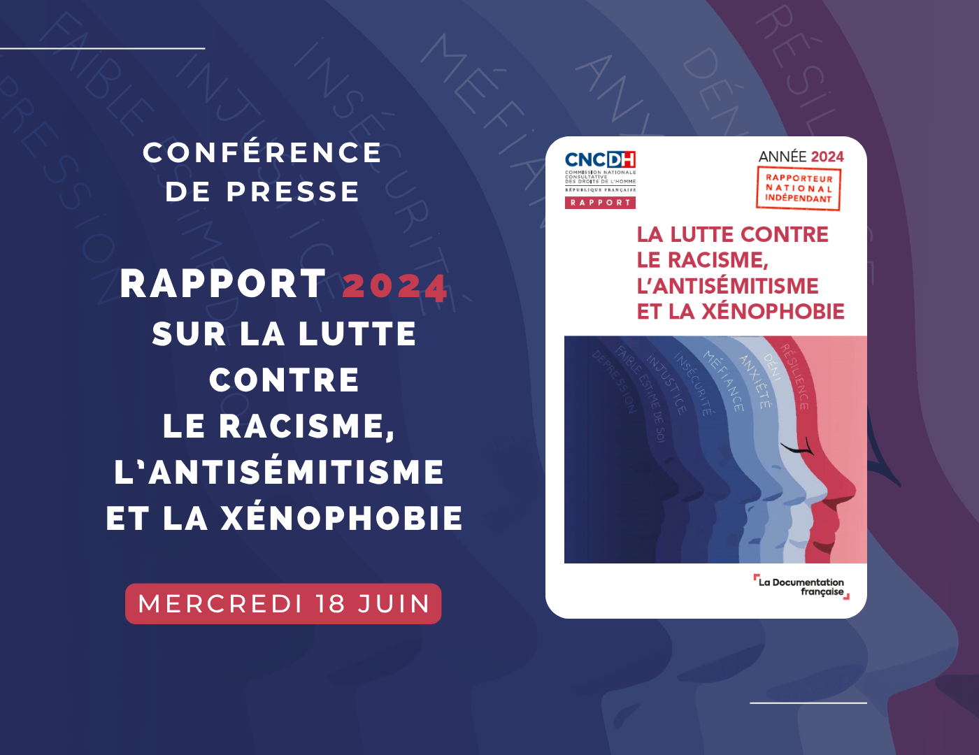 Rapport 2024 sur la lutte contre le racisme, l'antisémitisme et la xénophobie | CNCDH